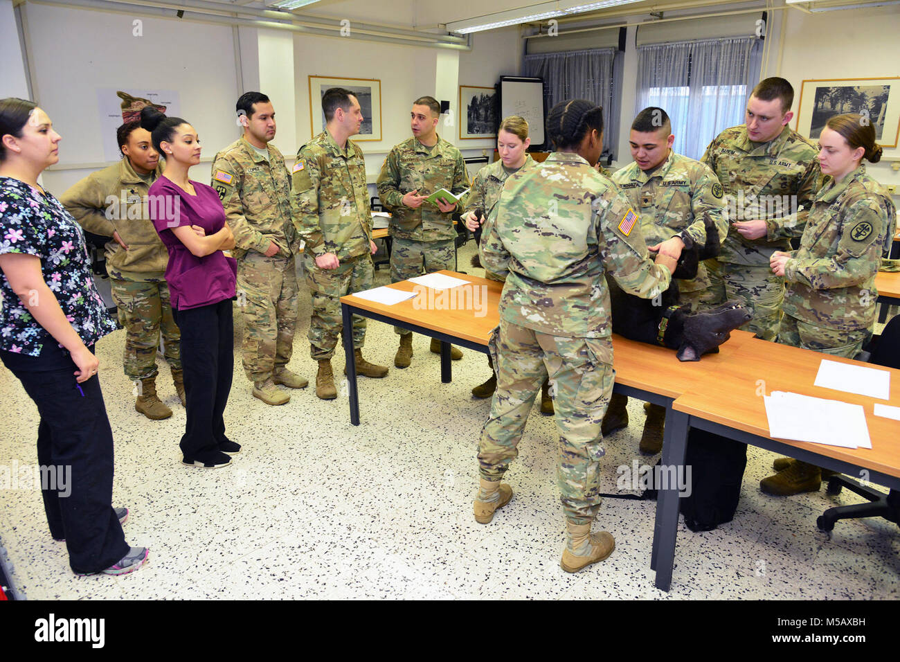 U.S. Army Sgt. Kabryna E. Wordlaw, animal care NCO from Air Force Base ...