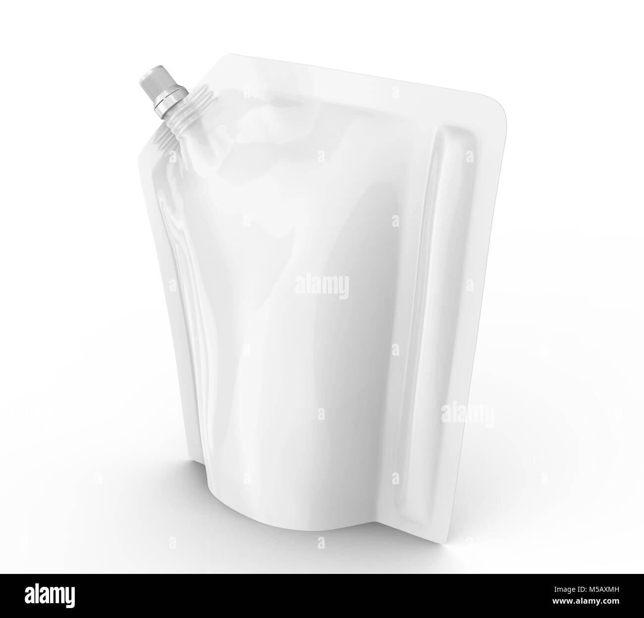 Detergent refill package, 3d render stand-up pouch bag mockup with lid ...