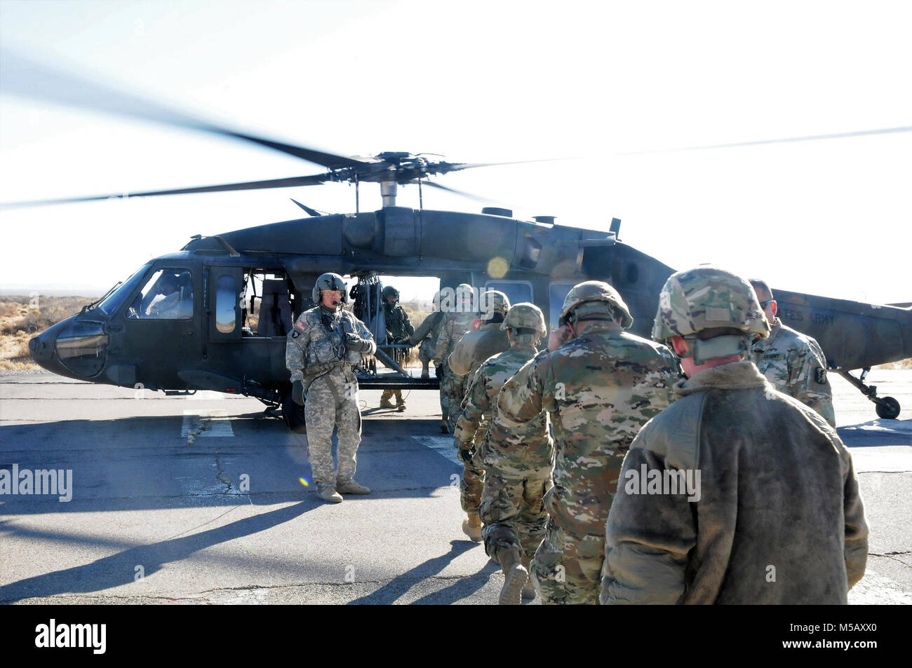 Two UH-60 Black Hawks from A Company, 2nd Battalion, 501st Aviation ...