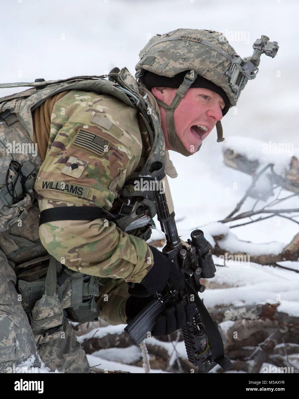 Spc. Zackery Williams, assigned to Charger Company, 1st Battalion, 5th ...