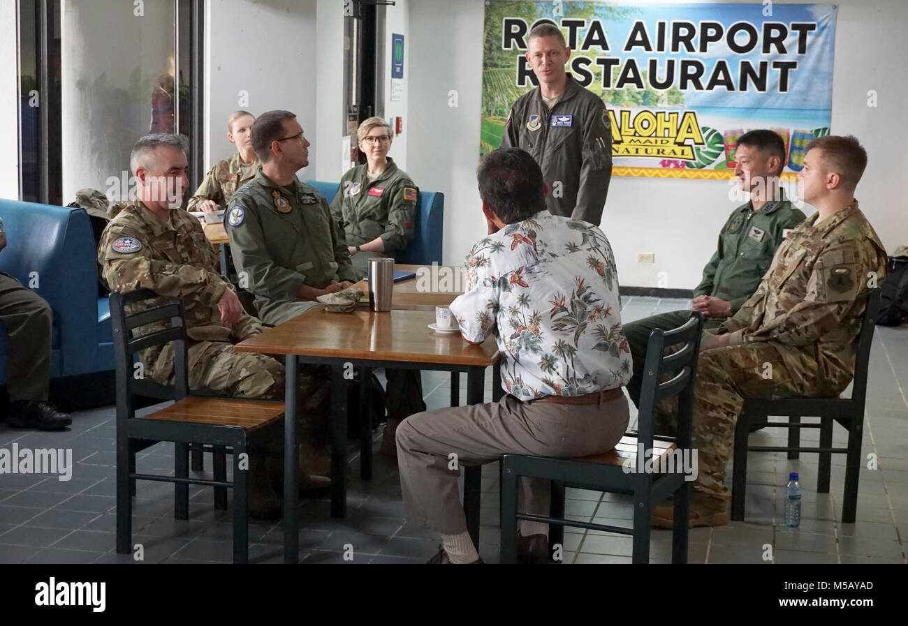U.S Air Force (USAF) Col. Britt Hurst (center), COPE NORTH 2018 USAF ...