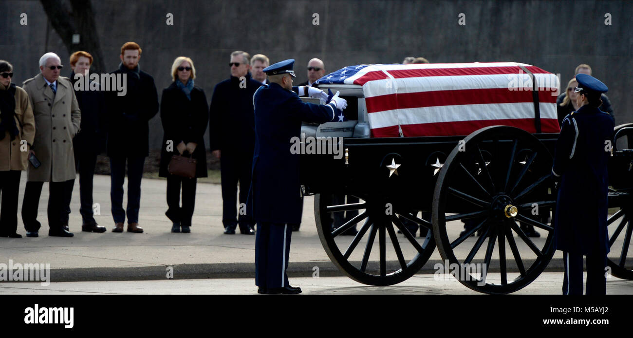 U.S. Air Force Ceremonial Guardsmen participate in the full honors ...