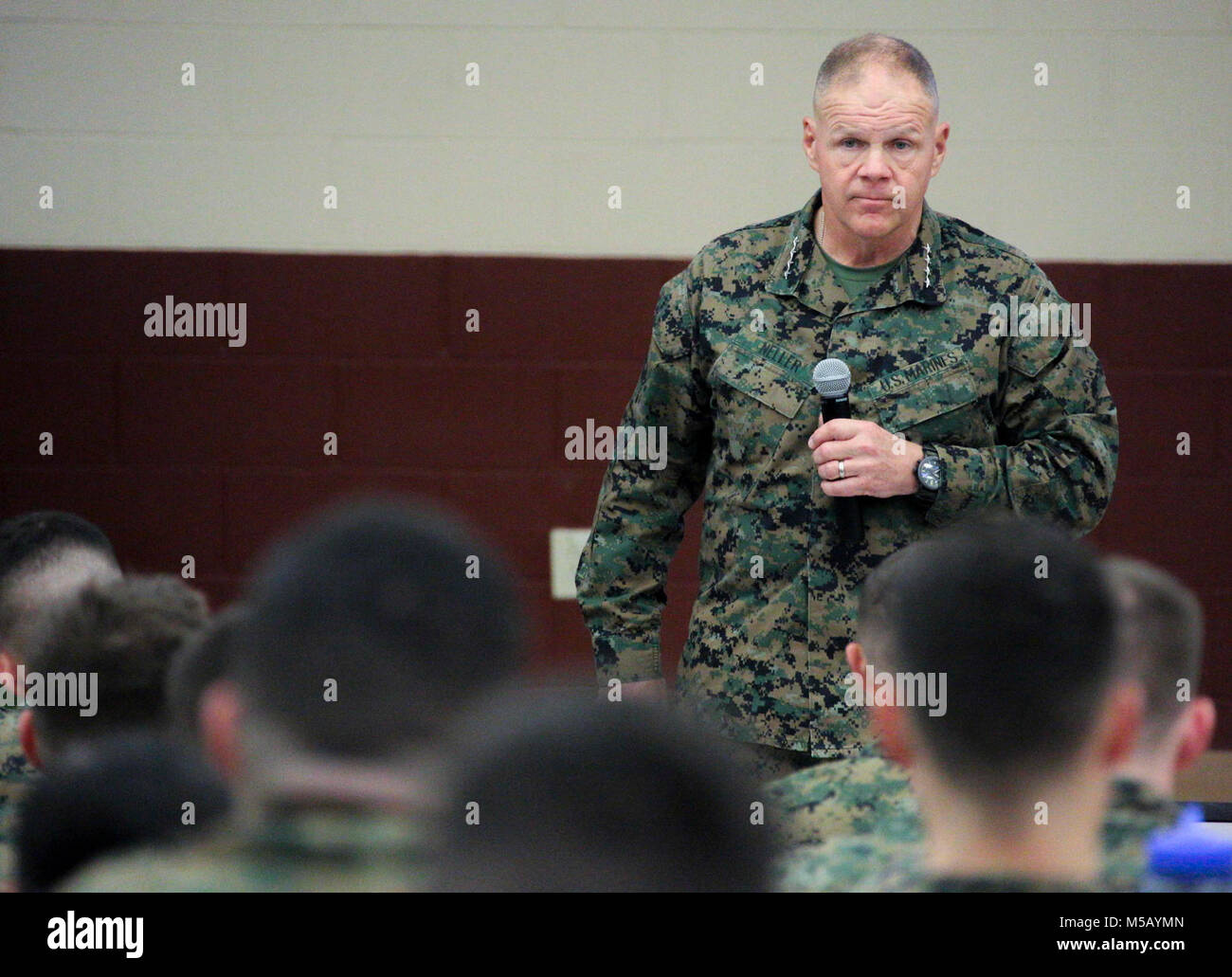 Commandant Of The Marine Corps Gen Robert B Neller Speaks To Marine