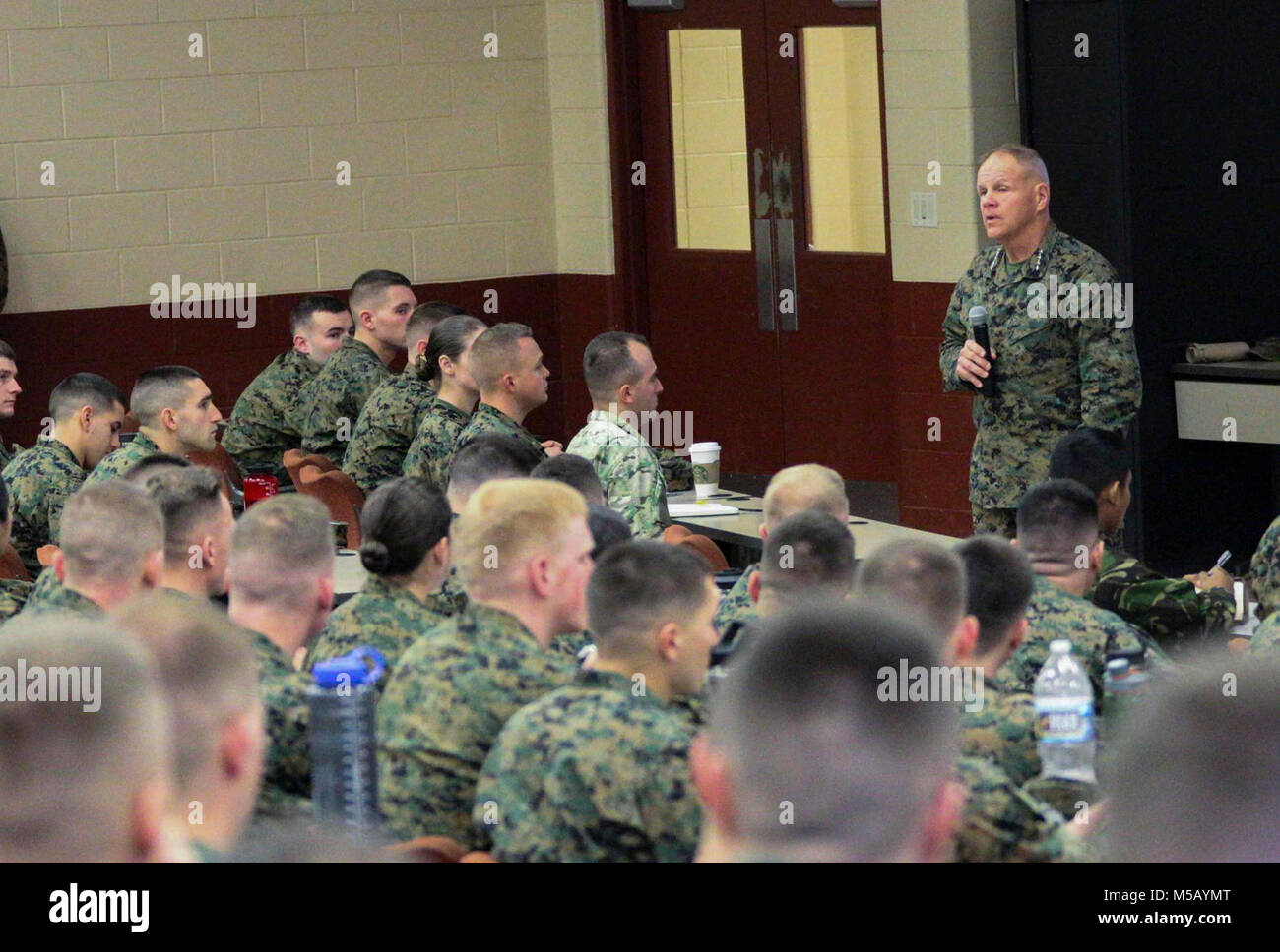 Commandant Of The Marine Corps Gen Robert B Neller Speaks To Marine