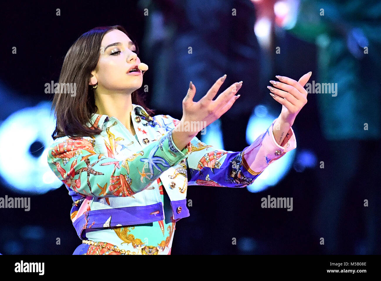 Dua lipa performing brits hi-res stock photography and images - Alamy