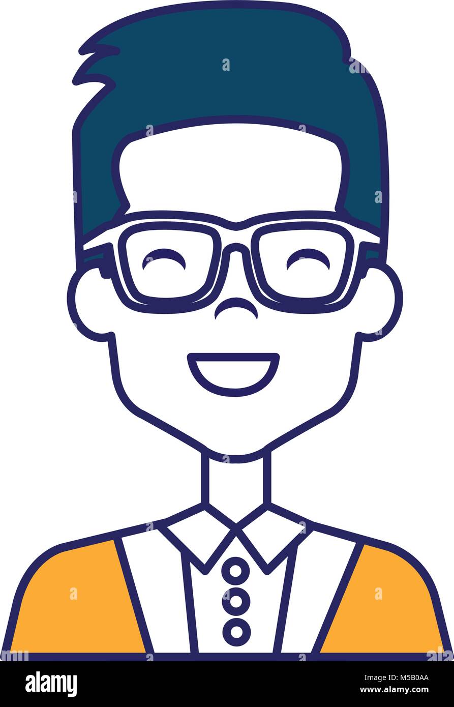Male nerd avatar character hi-res stock photography and images - Alamy