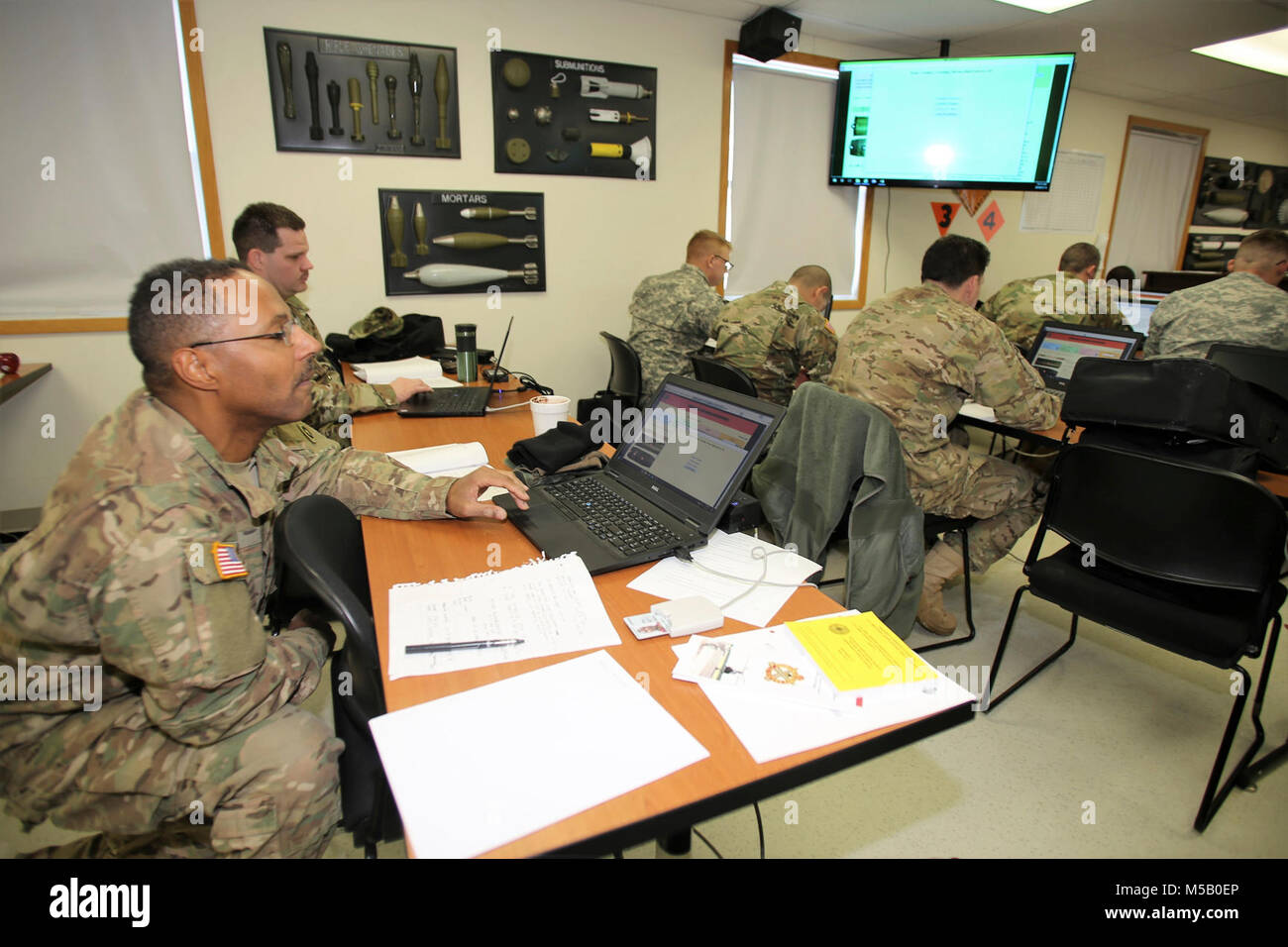 Students in the 89B Ammunition Supply Course, taught by the 13th ...