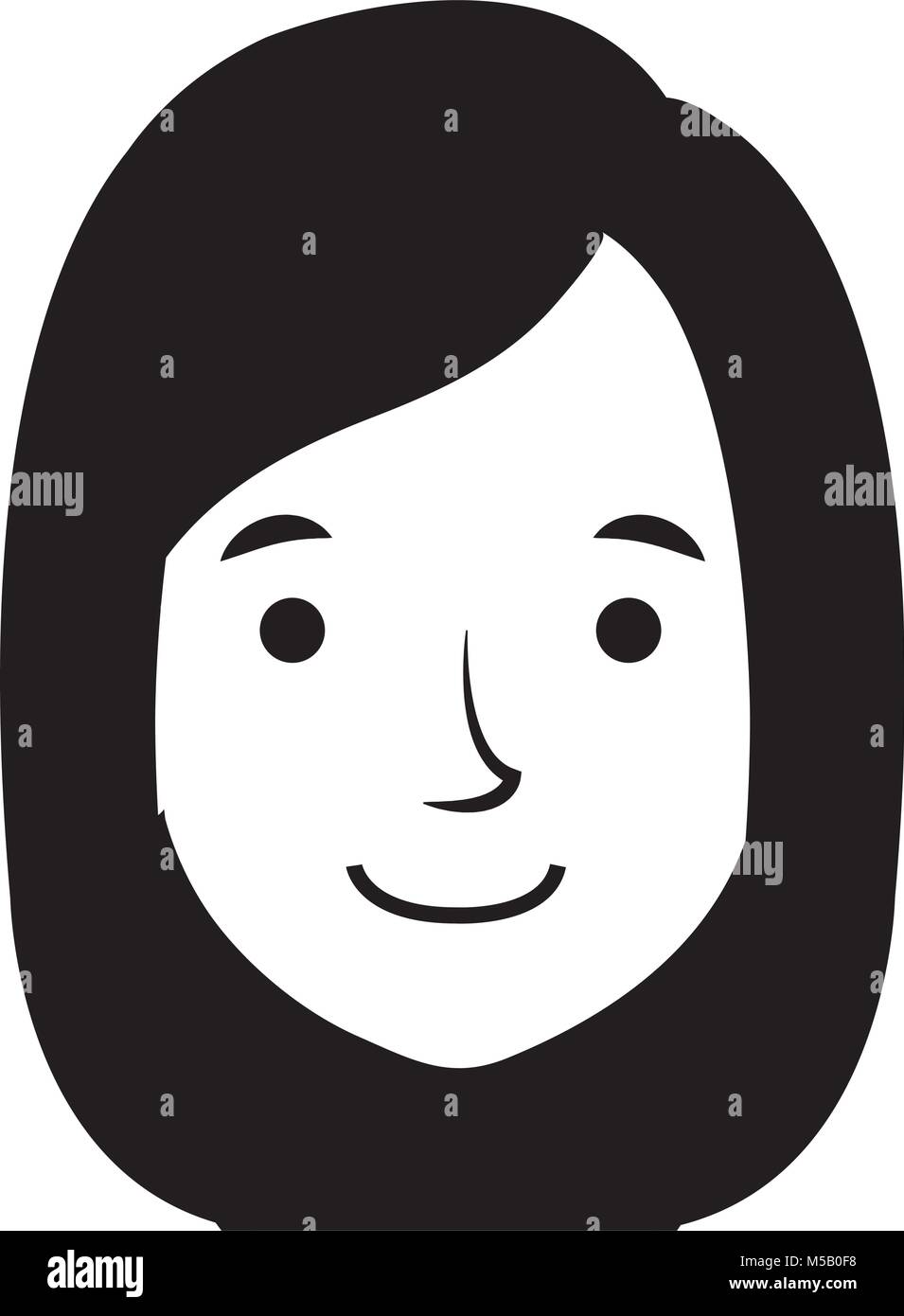 young head woman character Stock Vector Image & Art - Alamy