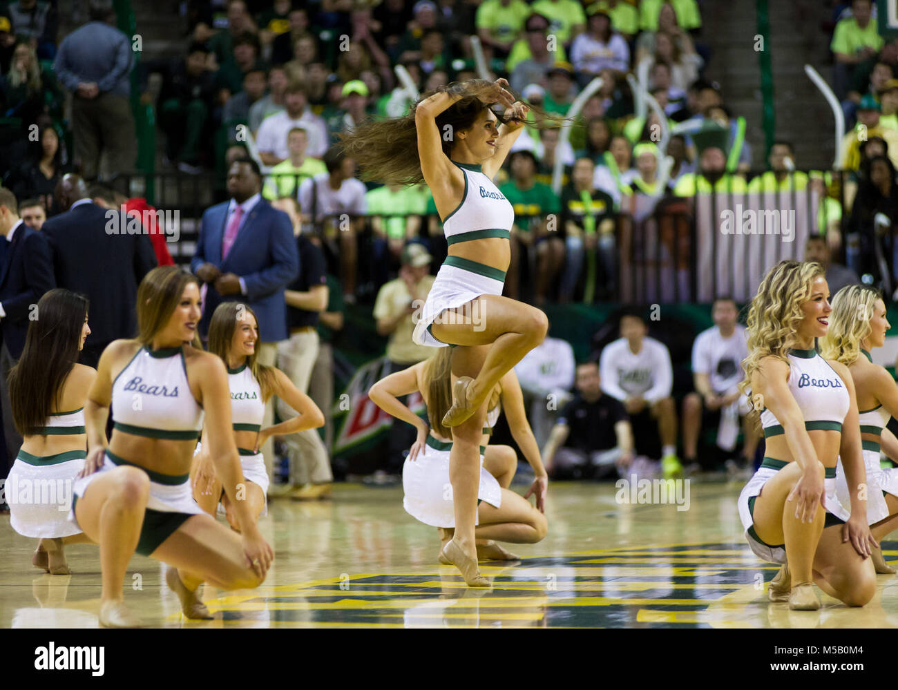 Waco, Texas, USA. 17th Feb, 2018. Baylor Bears cheerleaders perform ...