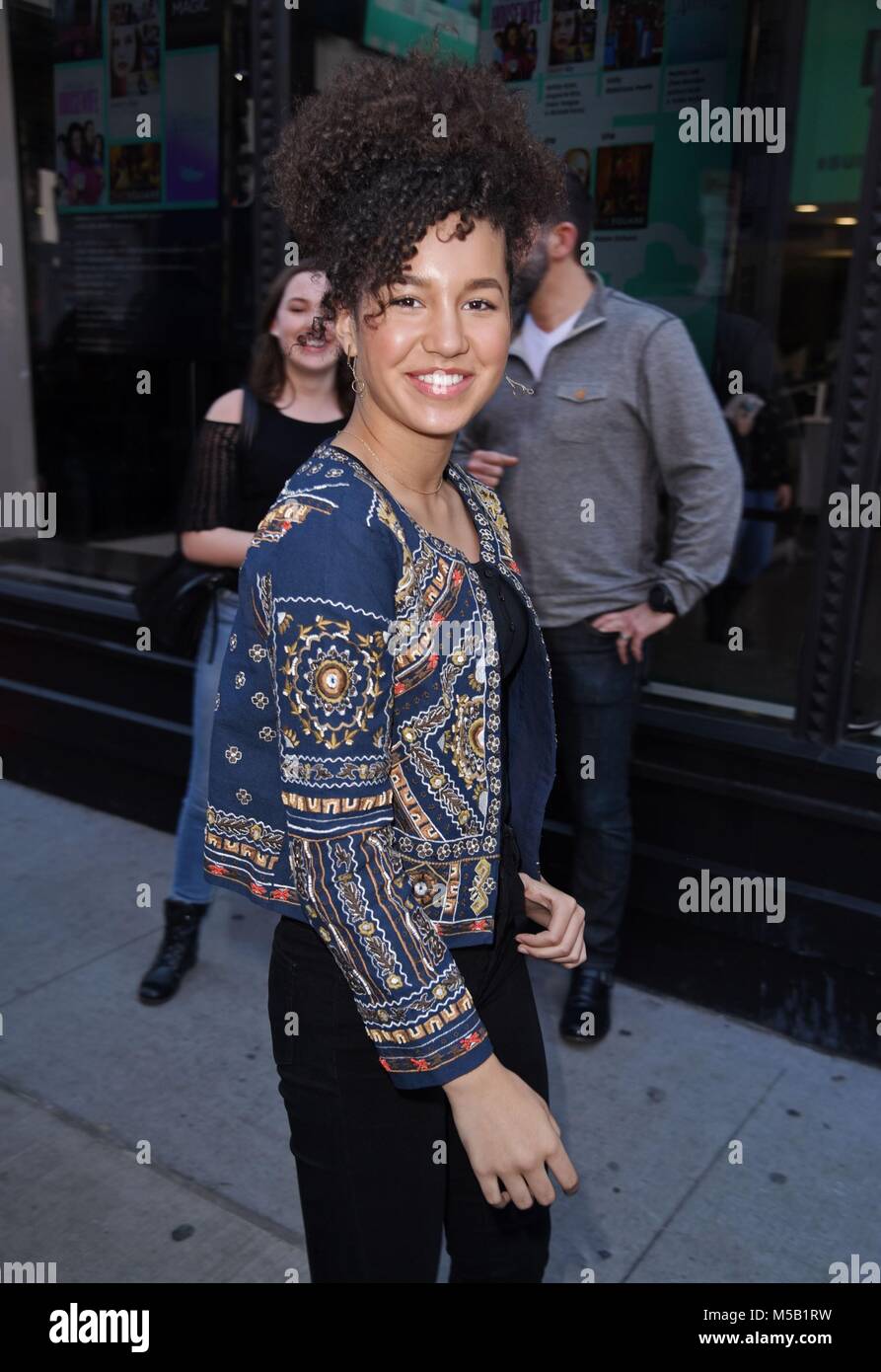 New York, NY, USA. 21st Feb, 2018. Sofia Wylie, seen at BUILD Series to promote ANDI MACK out ...