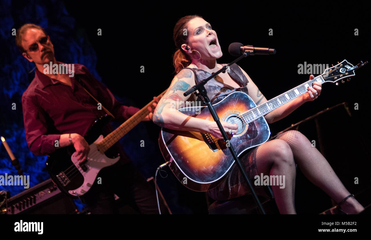 February 18, 2018 - Beth Hart and bassist Jon Nichols perfom live at ...
