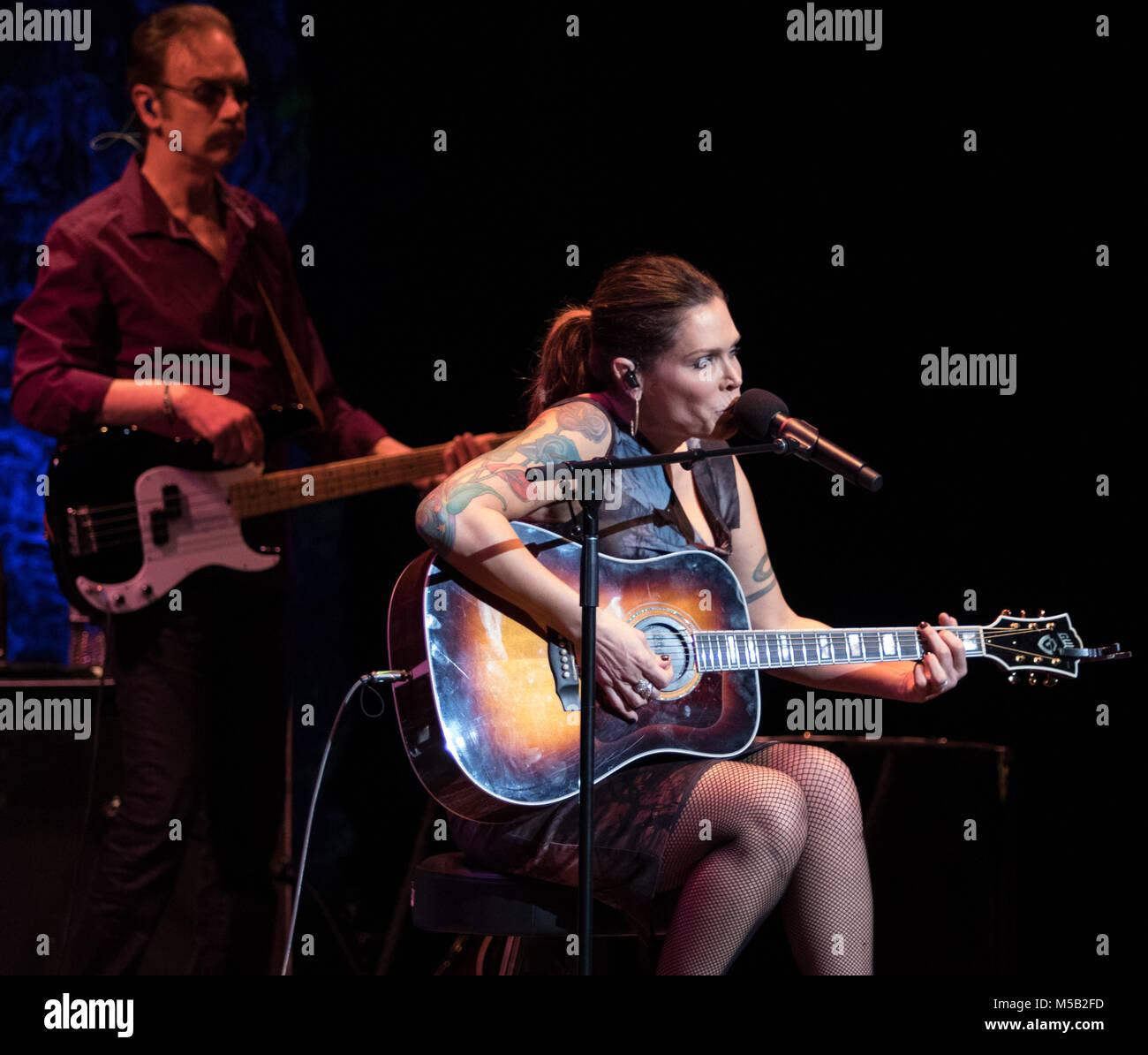 February 18, 2018 - Beth Hart and bassist Jon Nichols perfom live at ...
