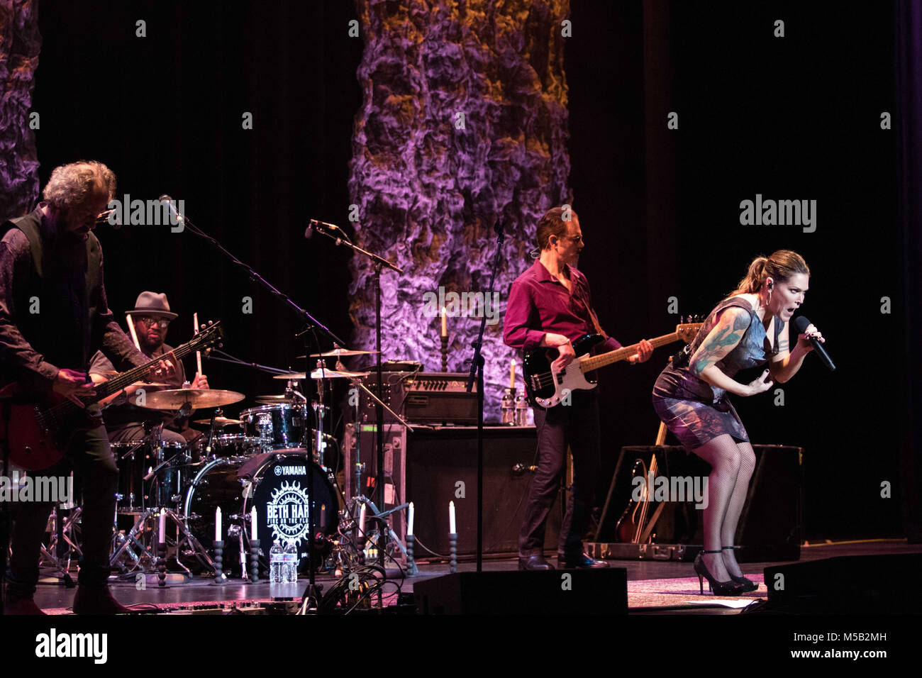 February 18, 2018 - Beth Hart, guitarist Jon Nichols, drummer Bill ...