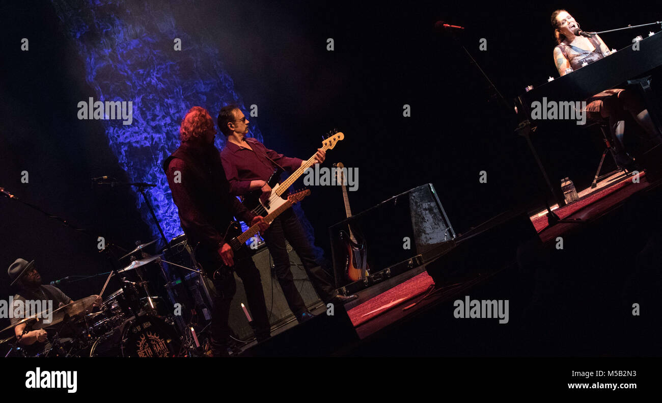 February 18, 2018 - Beth Hart, guitarist Jon Nichols, drummer Bill ...