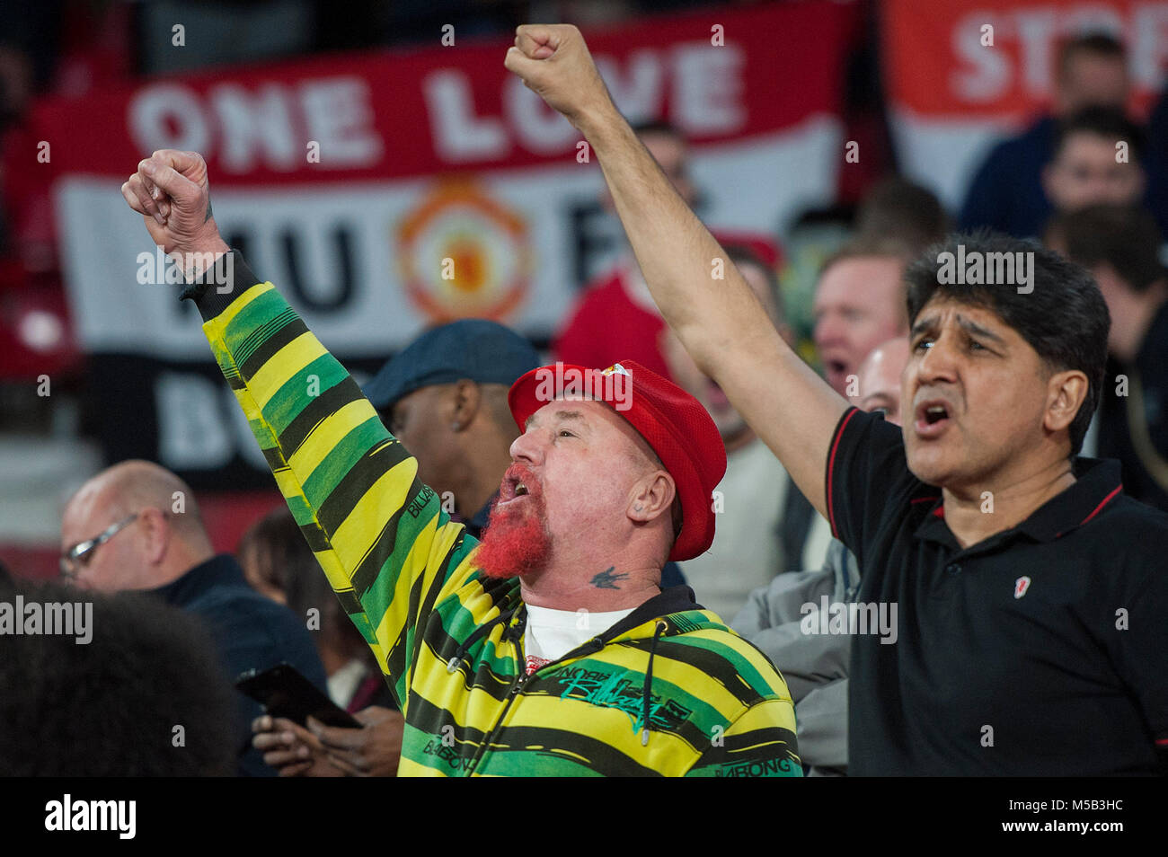 Seville, Spain. 20th Feb, 2018. Hooligans during the UEFA Champions ...