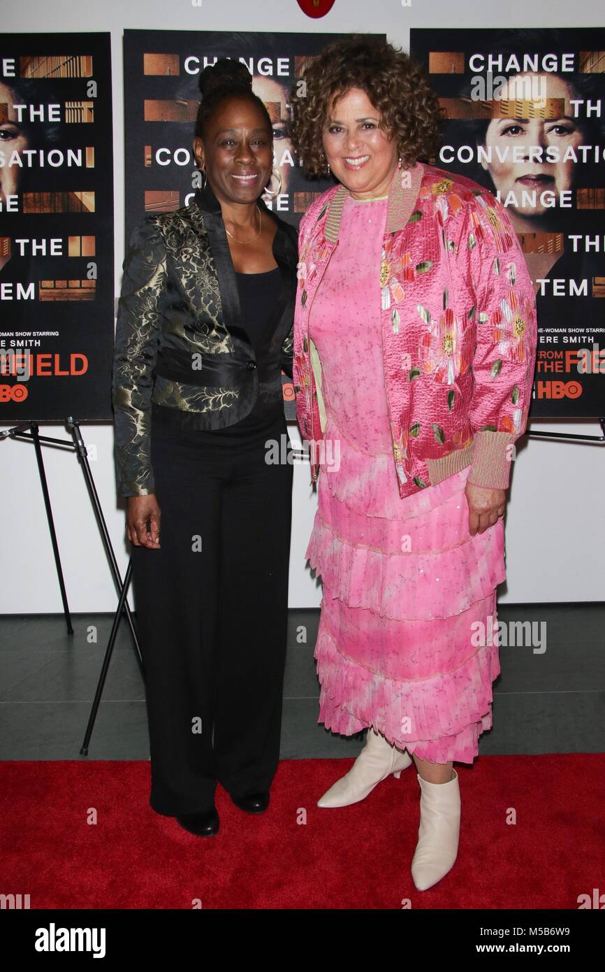 New York, NY, USA. 21st Feb, 2018. Chirlane McCray and Anna Deavere ...