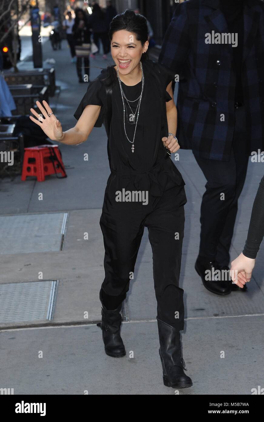 New York, NY, USA. 21st Feb, 2018. Lilan Bowden out and about for ...