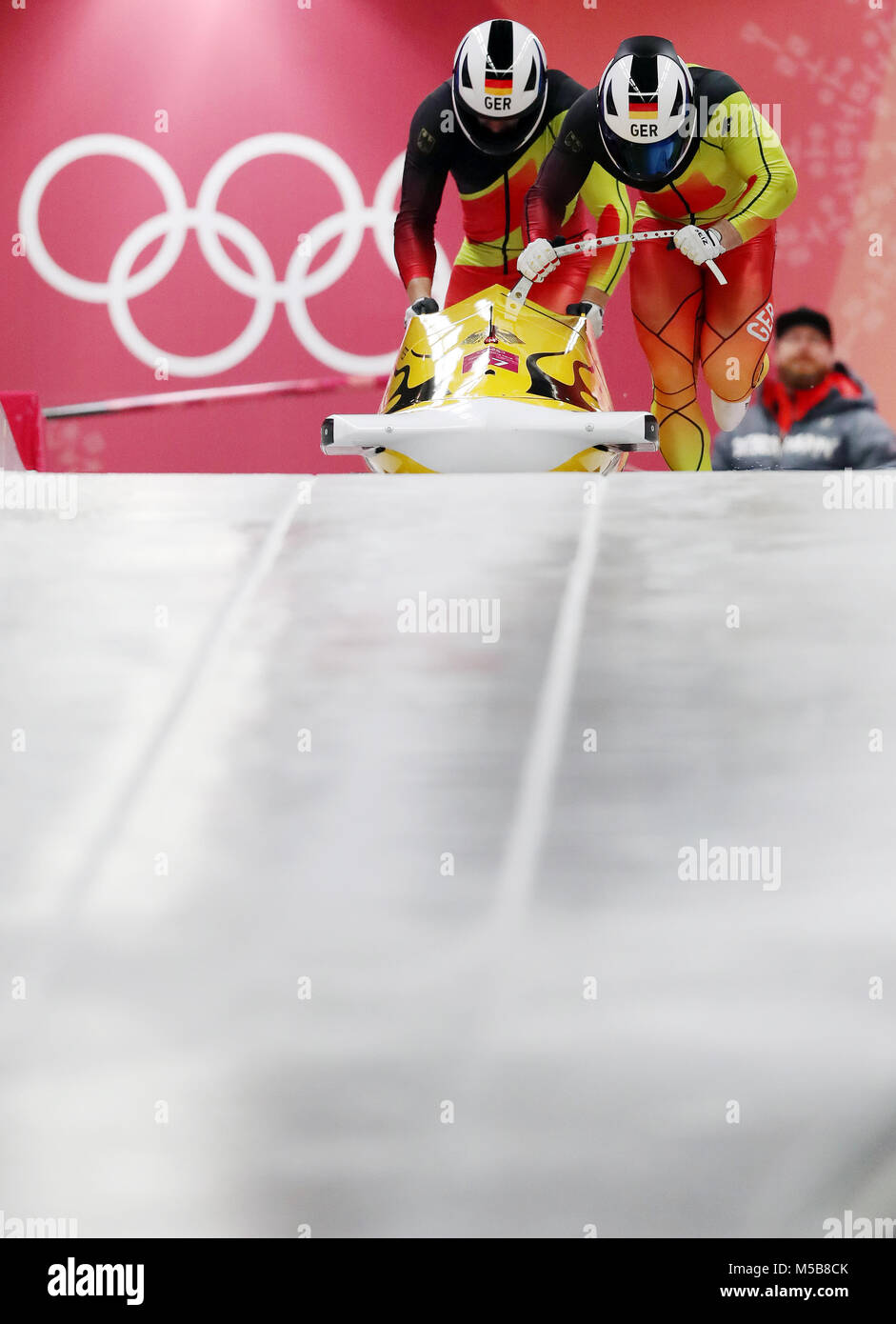 20th Feb, 2018. German Olympic bobsleigh team The German bobsleigh team ...