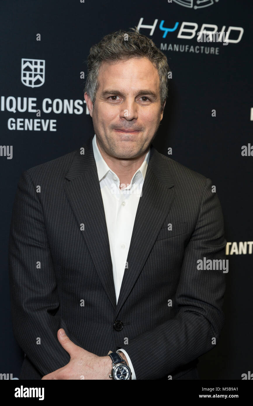 New York, NY - February 21, 2018: Mark Ruffalo attends Swiss Watch ...