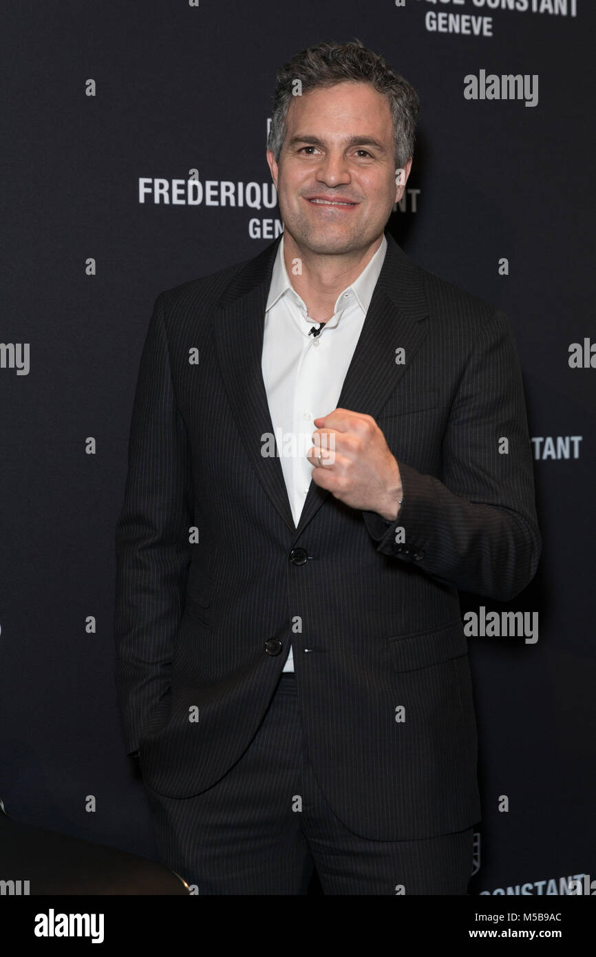 New York, NY - February 21, 2018: Mark Ruffalo attends Swiss Watch ...