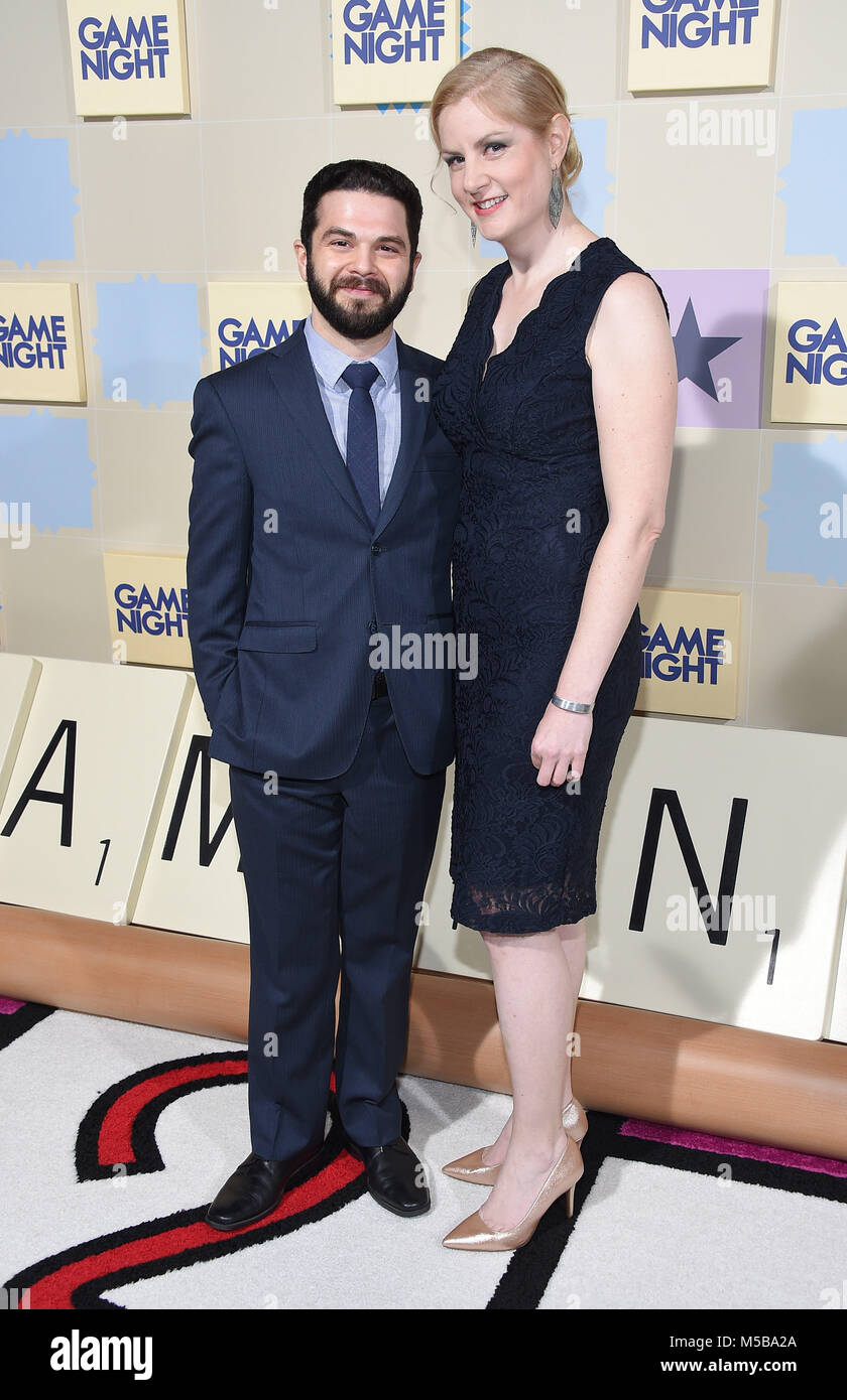 Hollywood, California, USA. 21st Feb, 2018. Samm Levine and Rachel ...