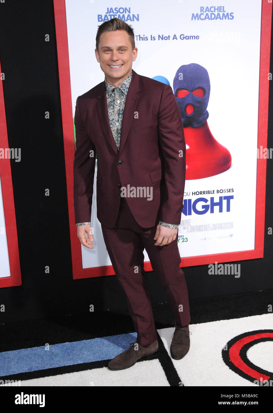 Hollywood, California, USA. 21st February, 2018. Actor Billy Magnussen ...