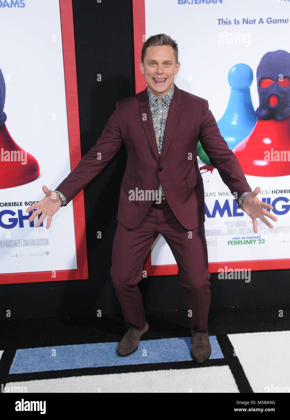 Hollywood, California, USA. 21st February, 2018. Actor Billy Magnussen ...