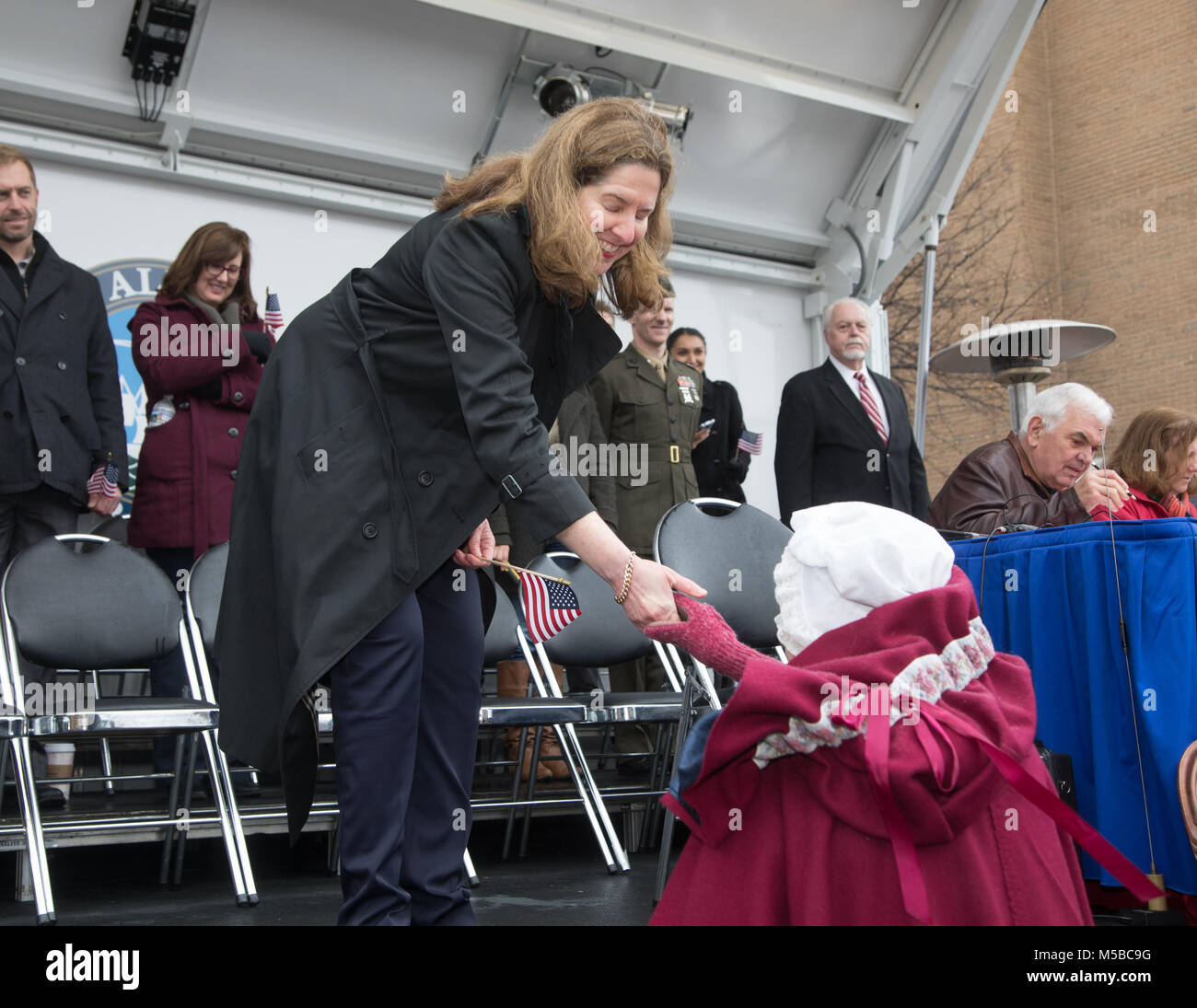 Alexandria Va. Mayor Allison Silberberg greets Brian Hilton and Kari ...