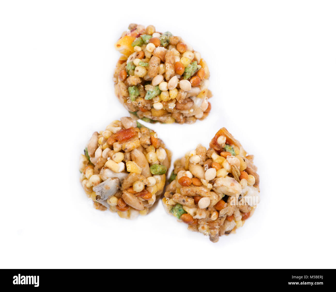 Garden veggie parrot food with carrots, peas and broccoli isolated on ...