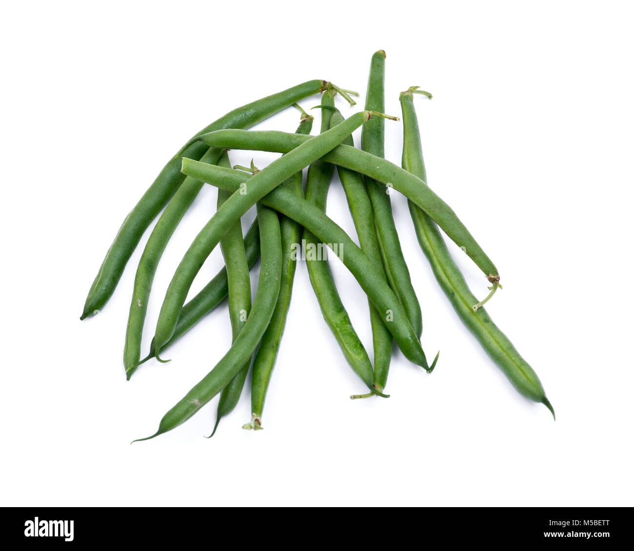 Fresh organic raw green beans isolated on white background Stock Photo ...