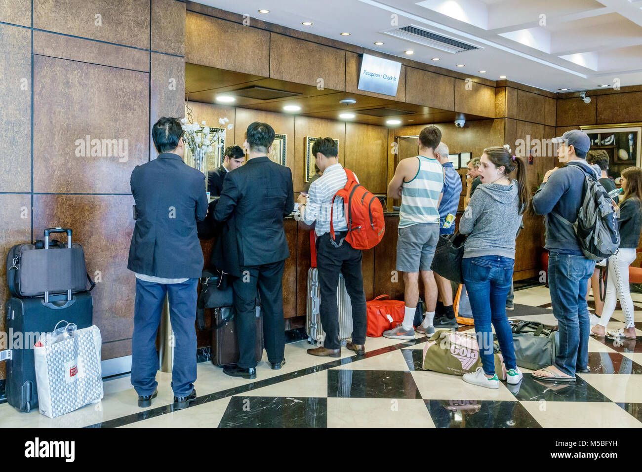 Buenos Aires Argentina,Melia,hotel,from desk,lobby,check-in,luggage ...
