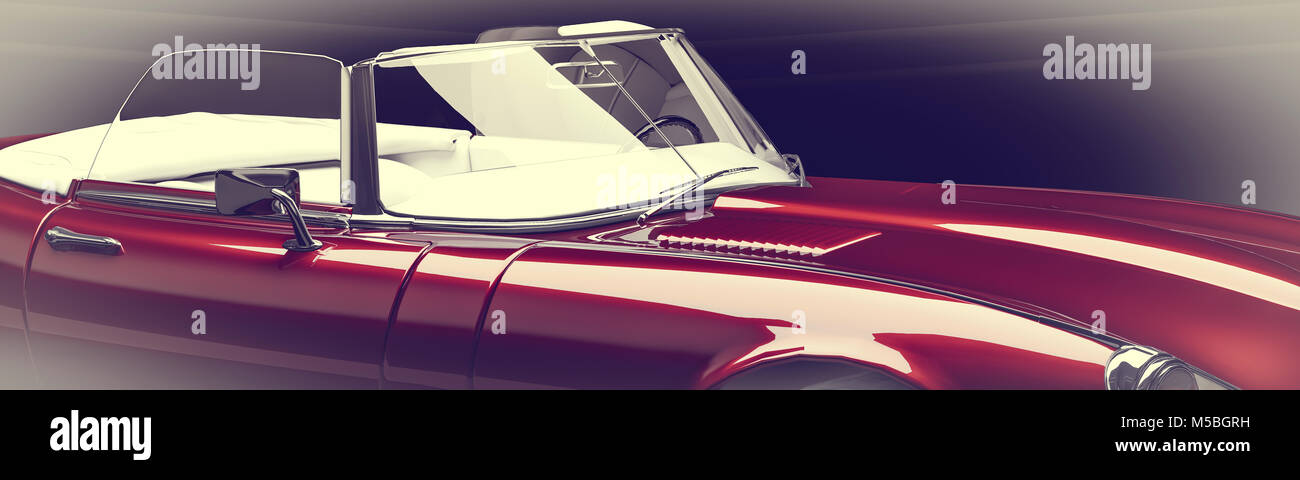 Red Retro Car Stock Photo - Alamy