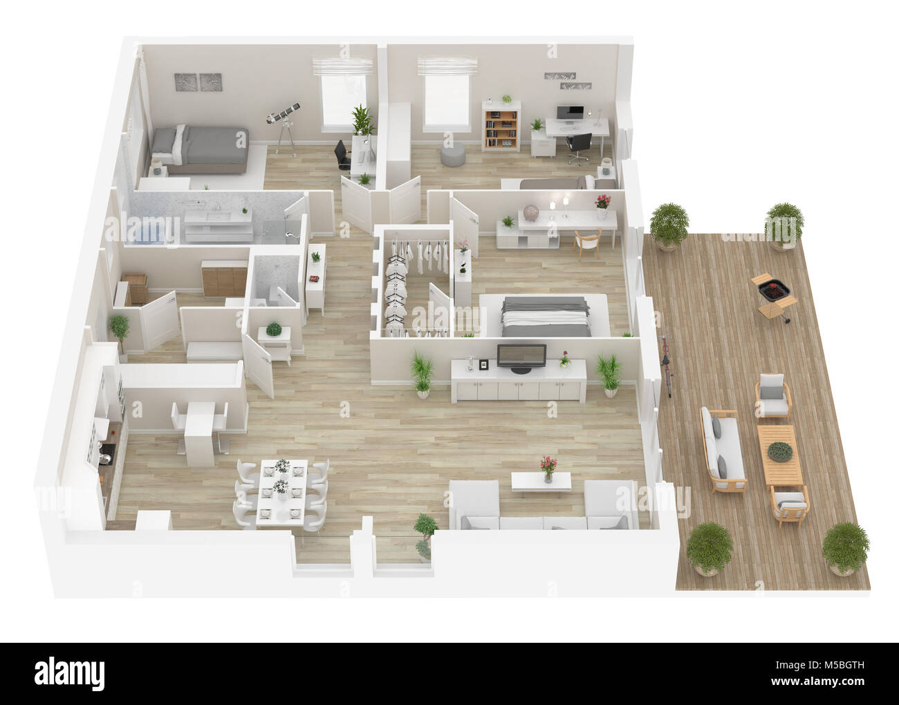 Floor plan top view. Apartment interior isolated on white background ...