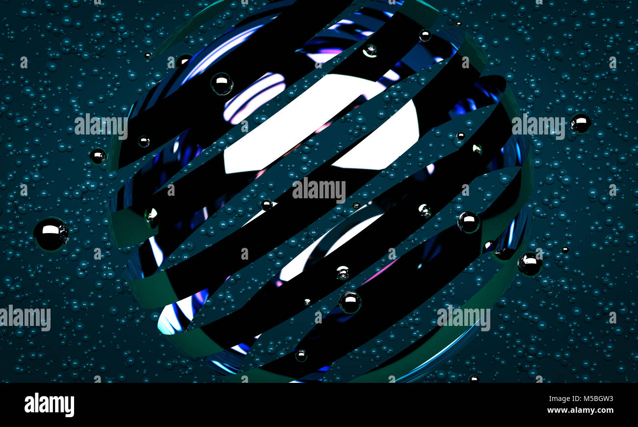 Abstract shape in space 3d illustration Stock Photo - Alamy