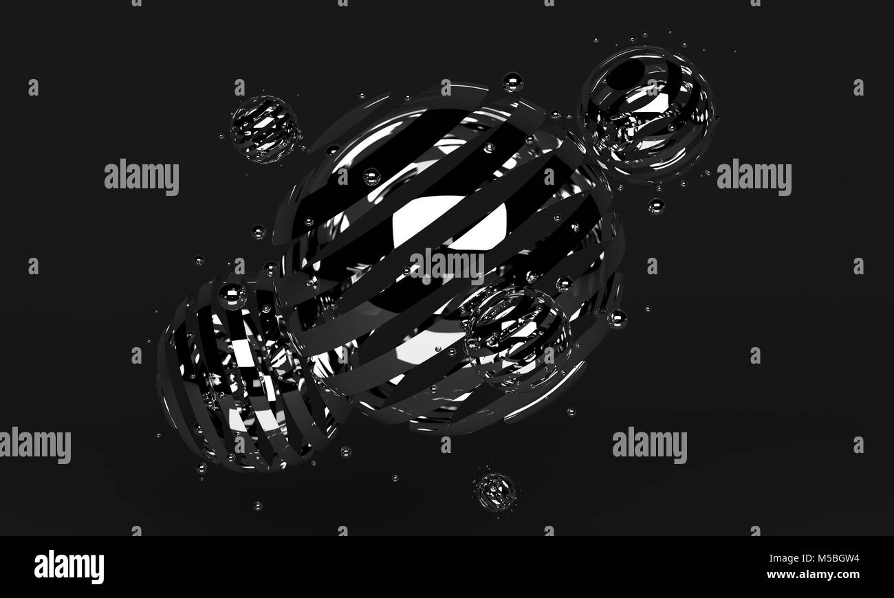 Abstract metallic shape 3d illustration Stock Photo - Alamy