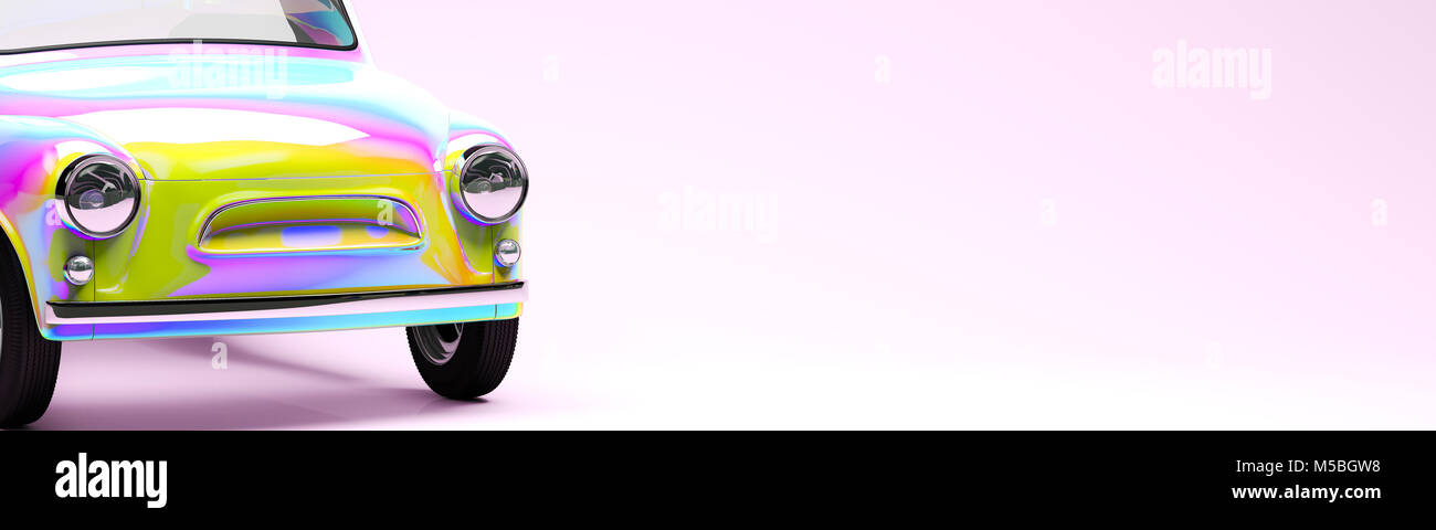 Holographic car 3d illustration Stock Photo - Alamy
