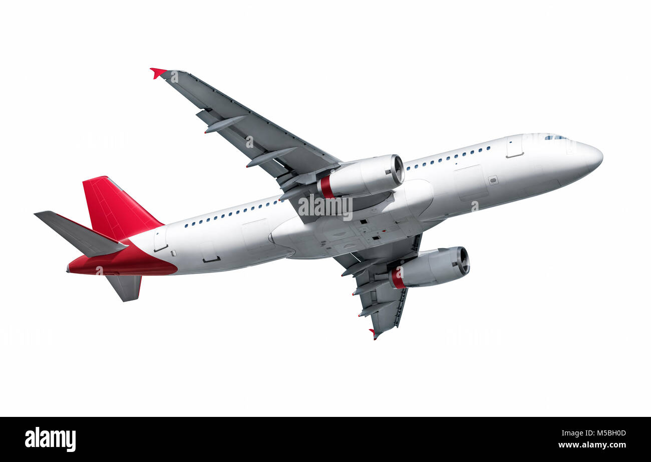 Airplane isolated on white background Stock Photo - Alamy