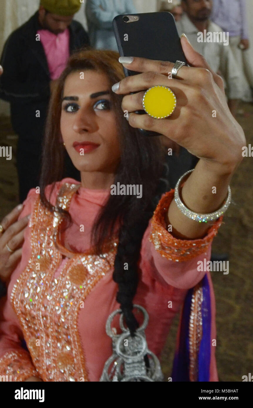 Lahore, Pakistan. 22nd Feb, 2018. Pakistani transgenders community take ...