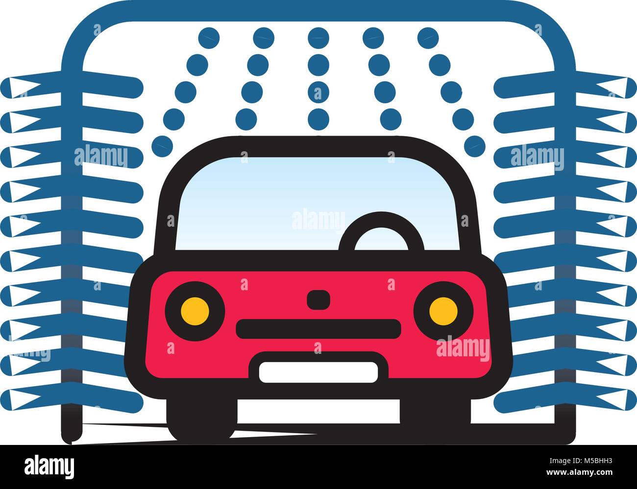 Washing car foam wash Stock Vector Images - Alamy