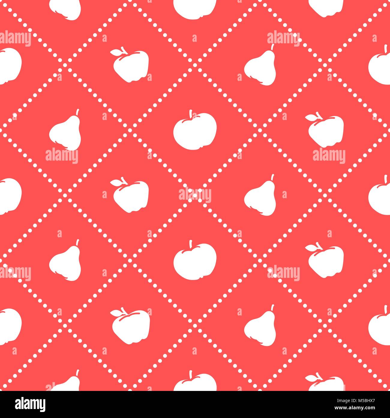 Apples and pears juicy fruit. Seamless pattern. Design for announcement ...