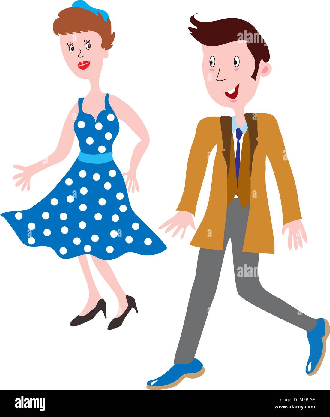 Fashion 1950s woman in Stock Vector Images - Alamy