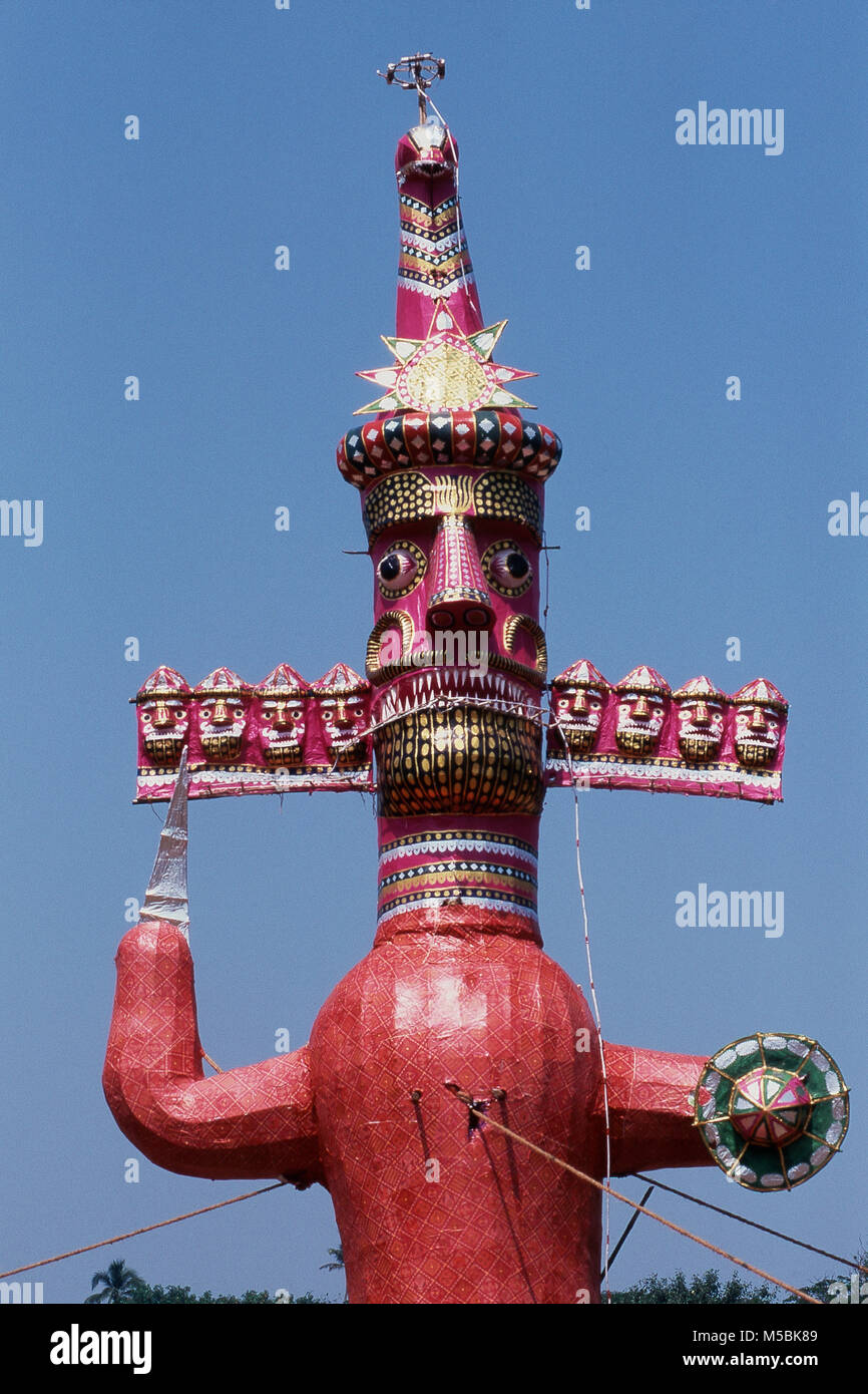 Close up of Ravana at Dussehra festival, Mumbai, Maharashtra, India ...