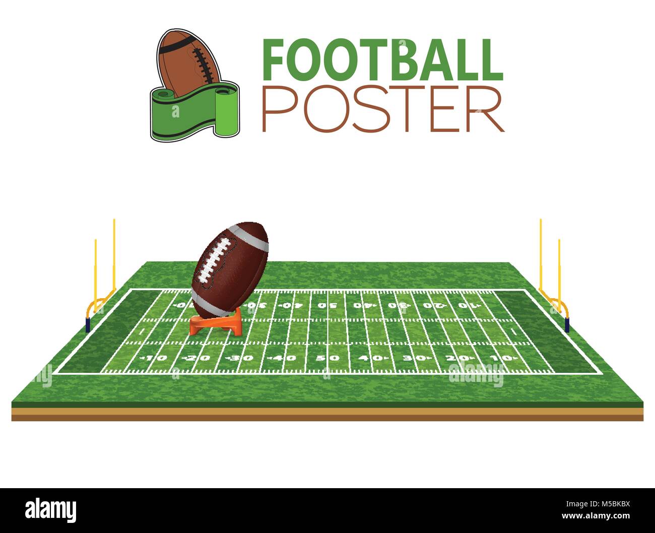 American football field Cut Out Stock Images & Pictures - Alamy