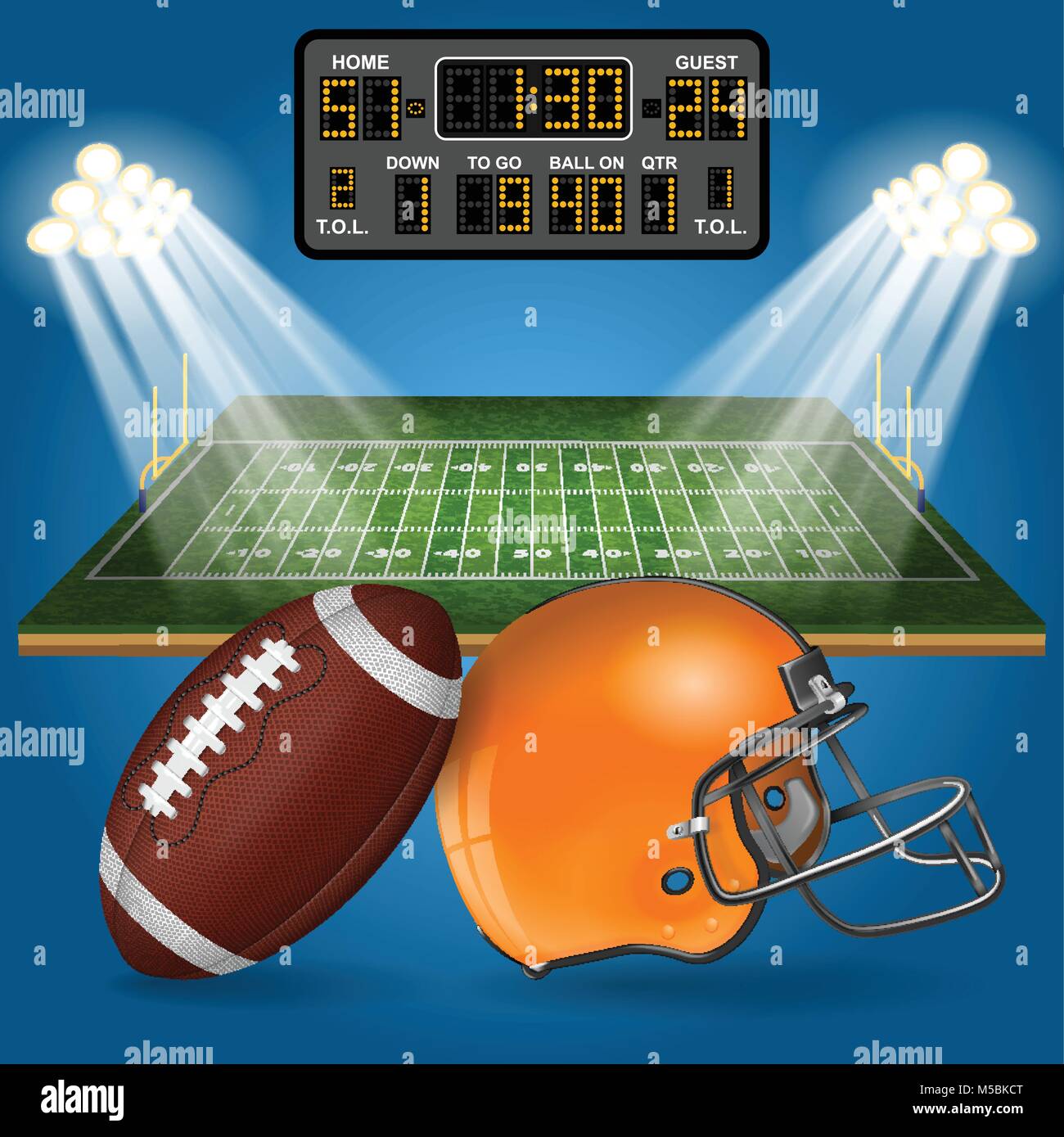 The scoreboard at the stadium of light Stock Vector Images - Alamy