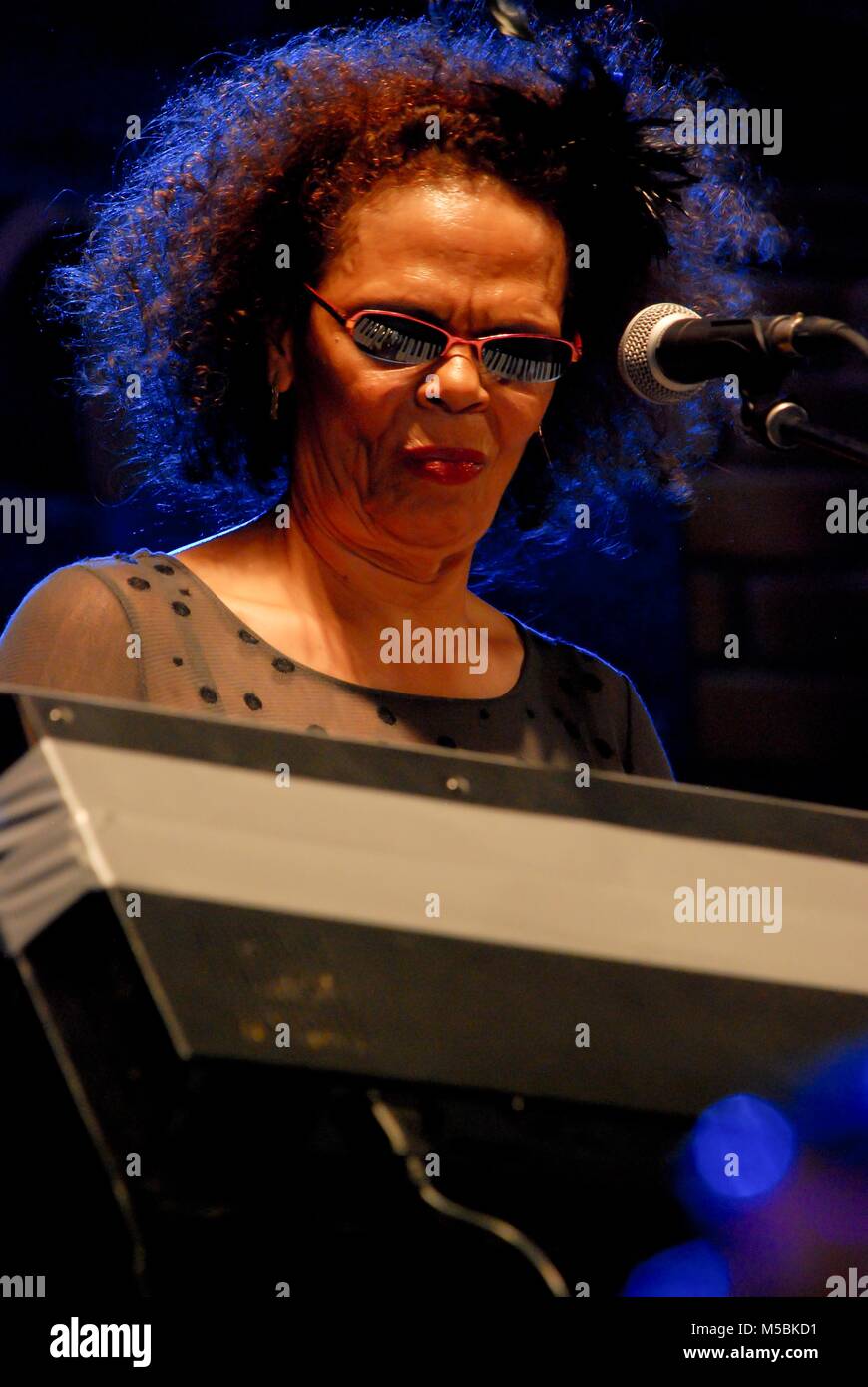NIS - AUGUST 14:Tania Maria famous pianist musician playing on Nisville ...