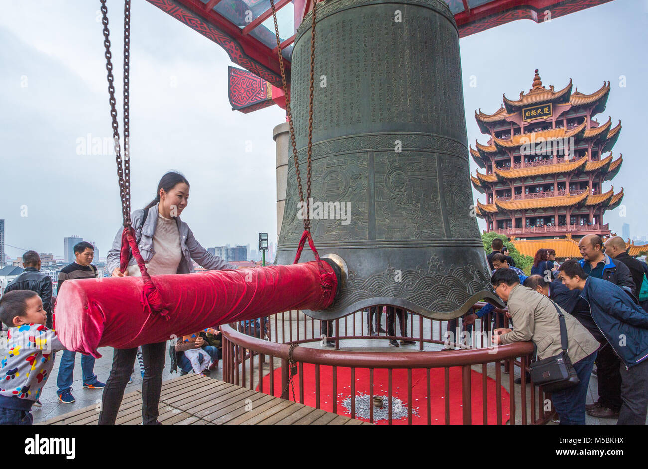 China, Wuhan City, Yellow Crane Tower Stock Photo - Alamy