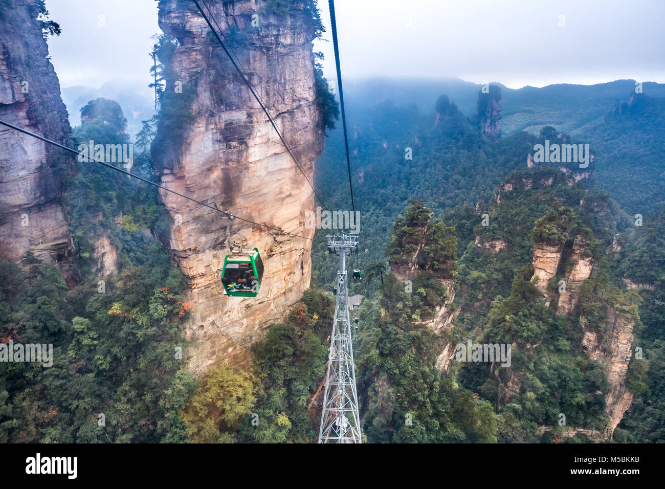 China, Hunan Province, Zhangjiajie City, Zhangjiajie Scenic Park ...