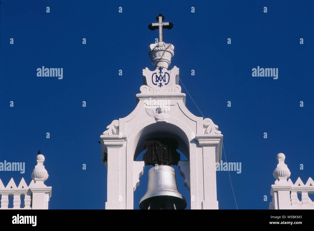 Close up of bell tower of the Church, Panjim, Goa Stock Photo - Alamy
