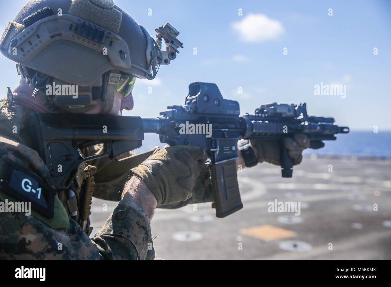 A U.S. Marine with the Maritime Raid Force, 26th Marine Expeditionary ...