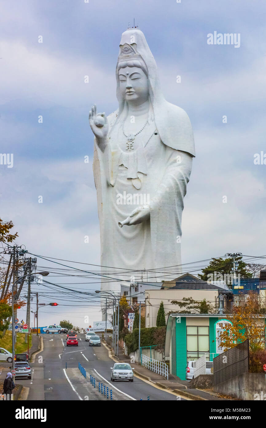 Japan, Sendai city, Sendai Dai Kannon Sama Stock Photo - Alamy
